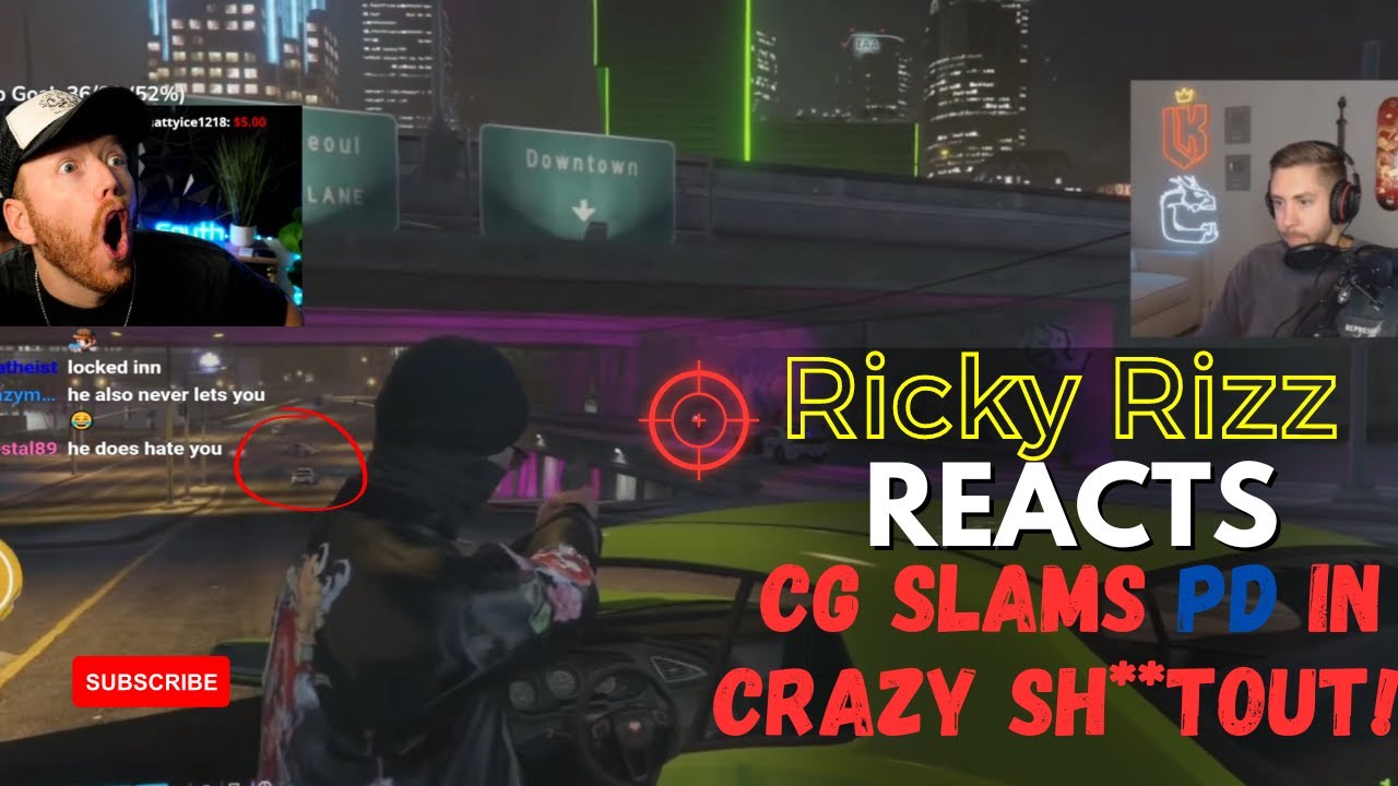 Ricky Reacts to CG Slamming the PD in CRAZY sh**tout! 🤯 #gtarp - YouTube