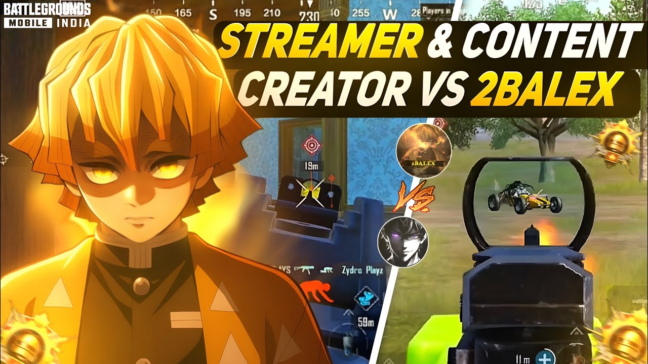 When 2 Streamer's Faced 60 FPS PLAYER 💀 || 2BALEX VS Streamers 🔥 In ...