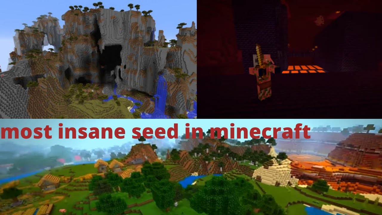 most insane minecraft seeds #minecraft - YouTube