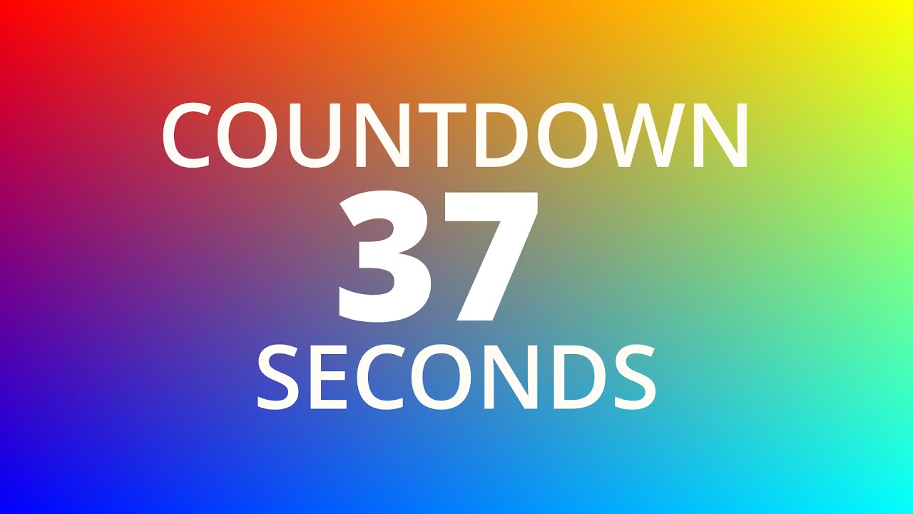 37 sec TIMER - 37 seconds COUNTDOWN - YouTube