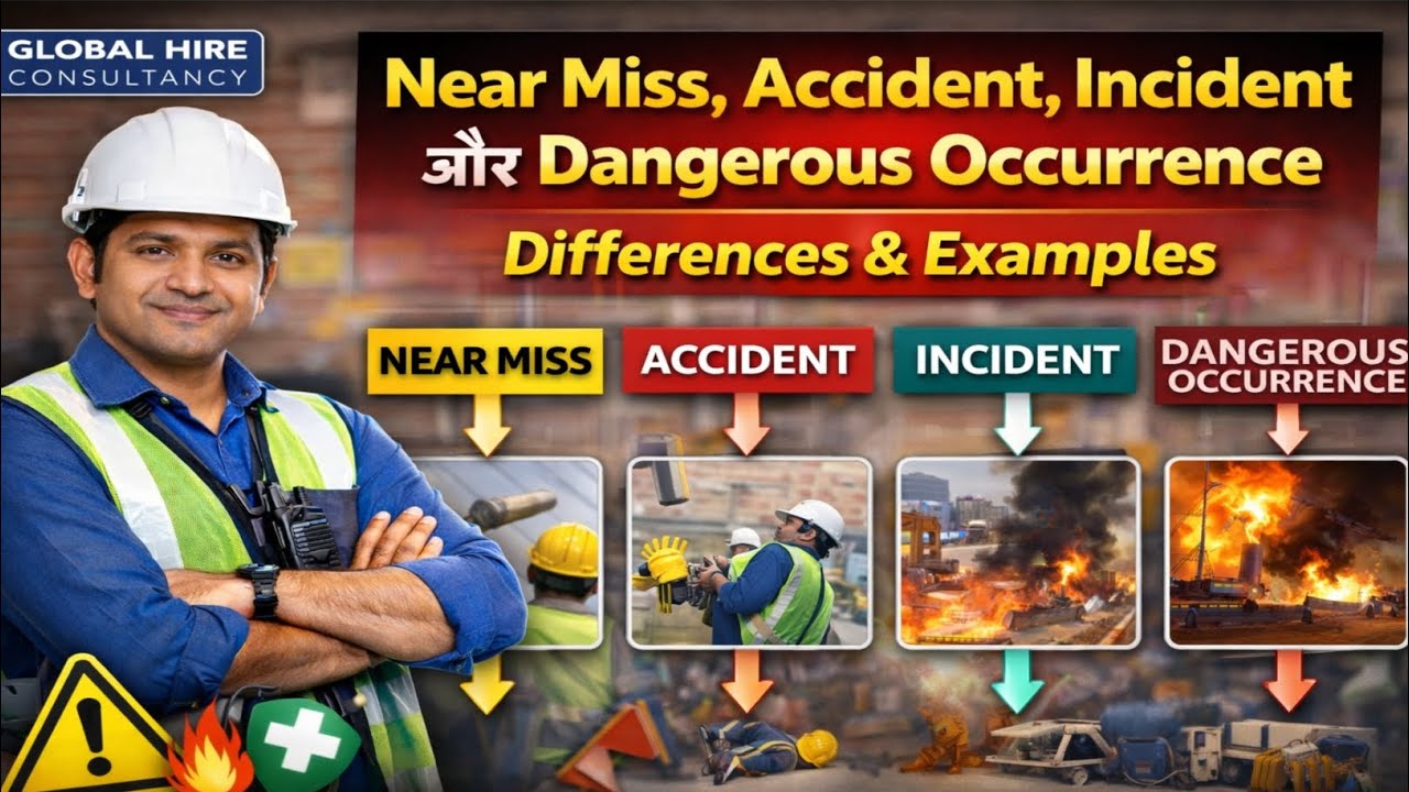Near Miss, Accident, Incident aur Dangerous Occurrence 🔥 | Difference ...