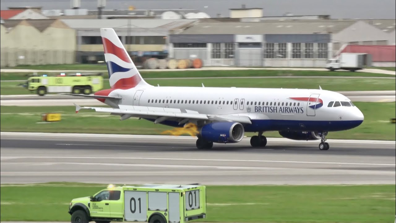 British Airways Emergency Landing in Lisbon with Engine Failure - YouTube