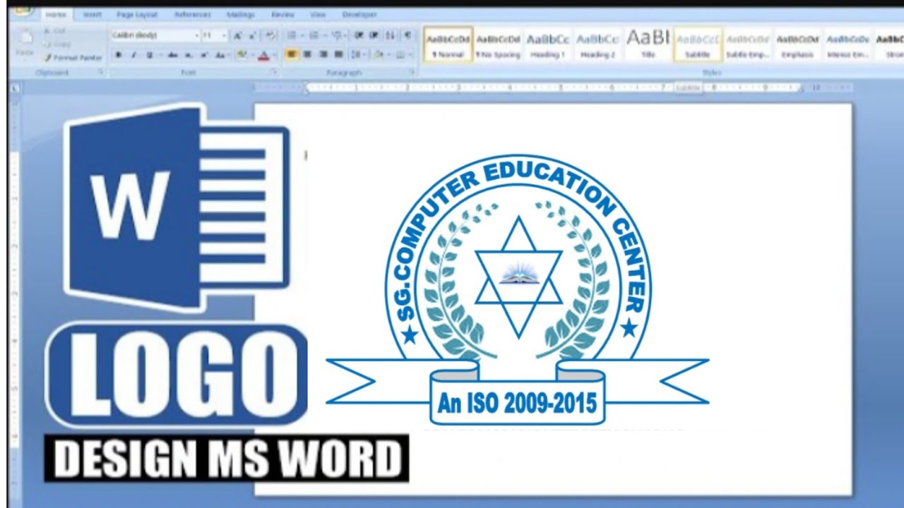 How to Make Logo Design in Microsoft Word 2007 Hindi Tutorial || Step ...