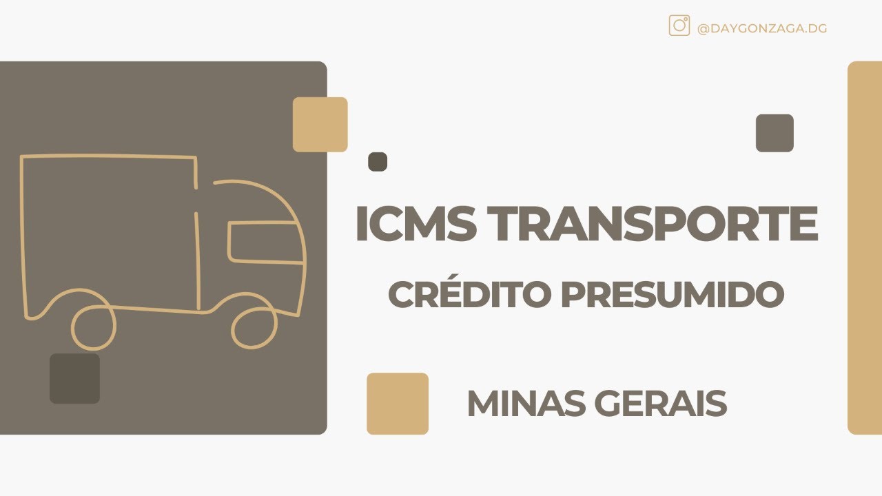 ICMS TRANSPORTE CRÉDITO PRESUMIDO MG - YouTube