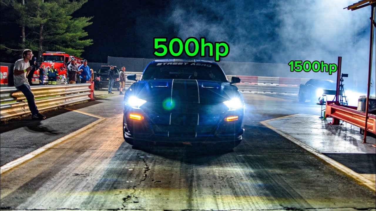500hp mustang vs 1500hp mustang! TNT at southside - YouTube