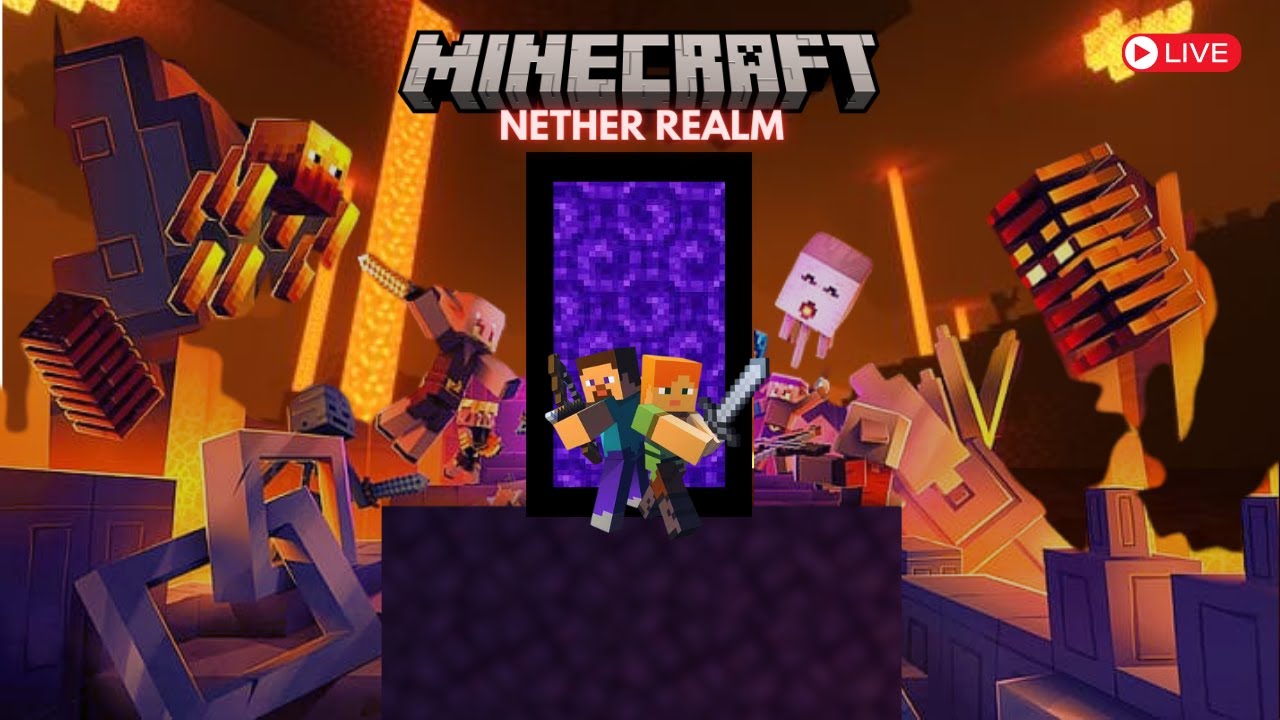Preparing for Nether / Nether realm exploration | Minecraft Live ...