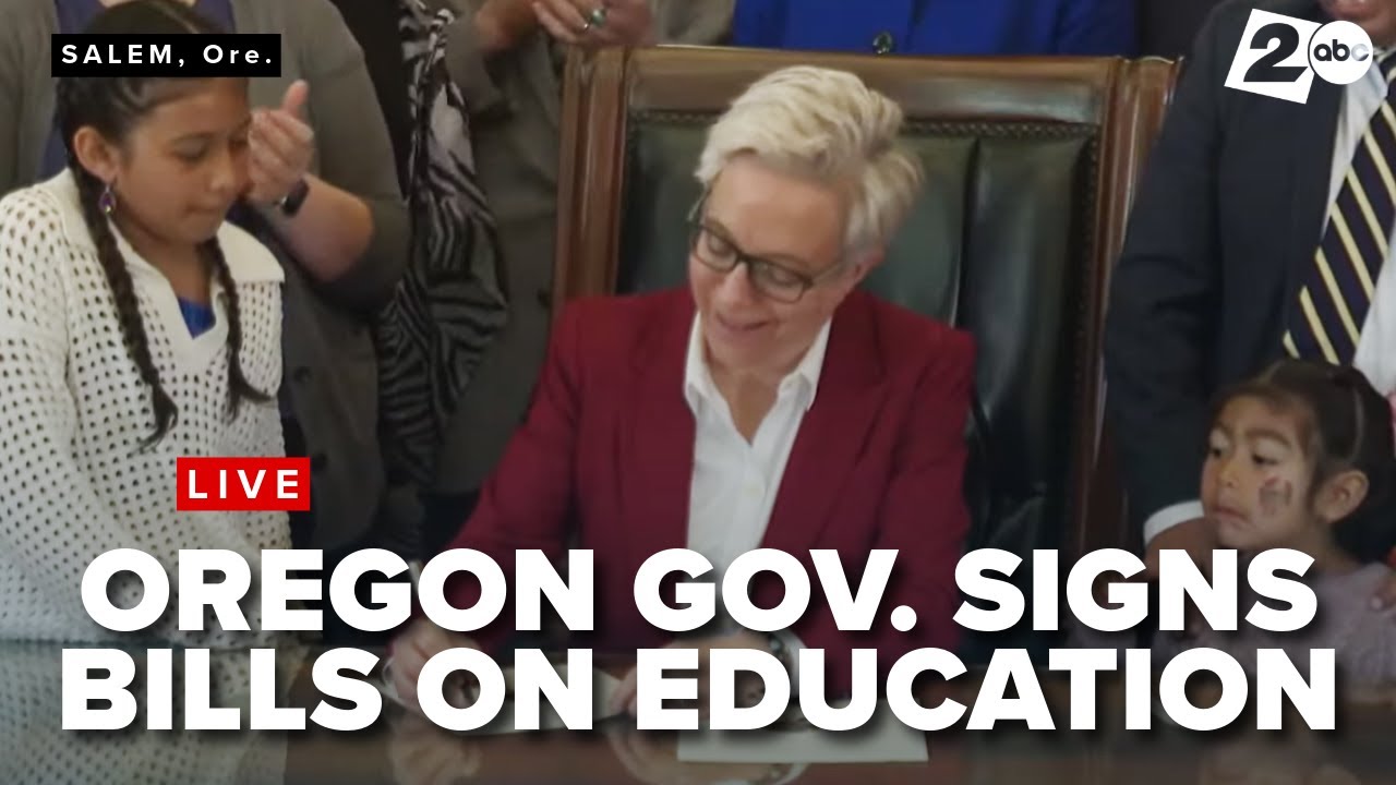 Oregon Governor Tina Kotek signs education bills - YouTube