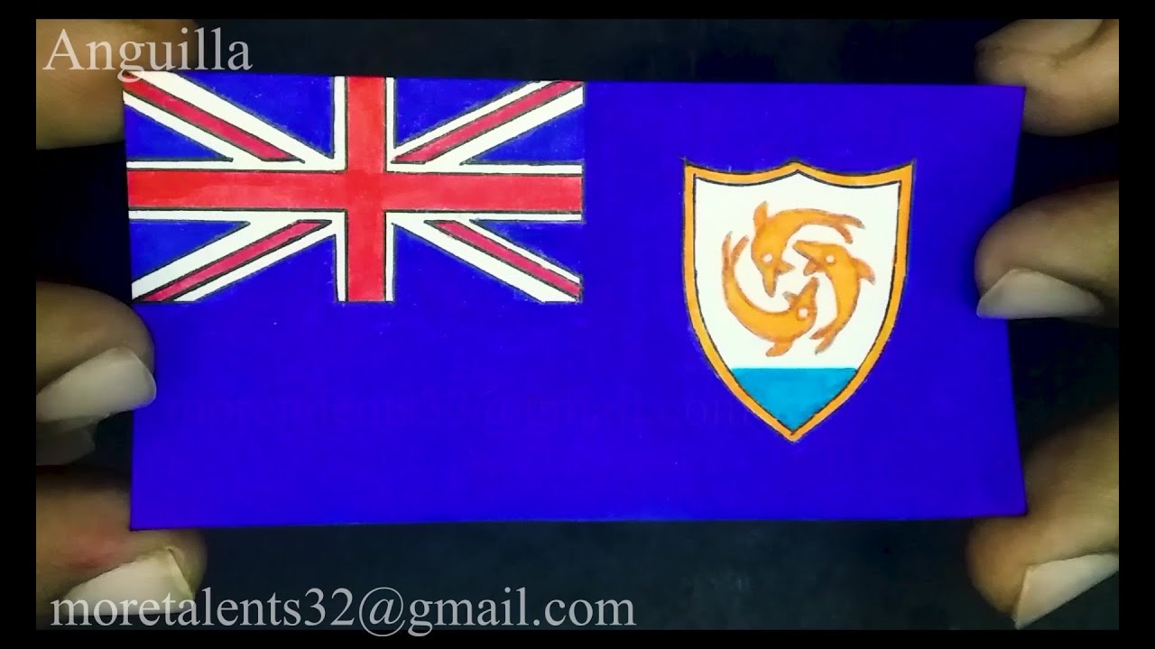 Draw Anguilla Flag while Song National - YouTube