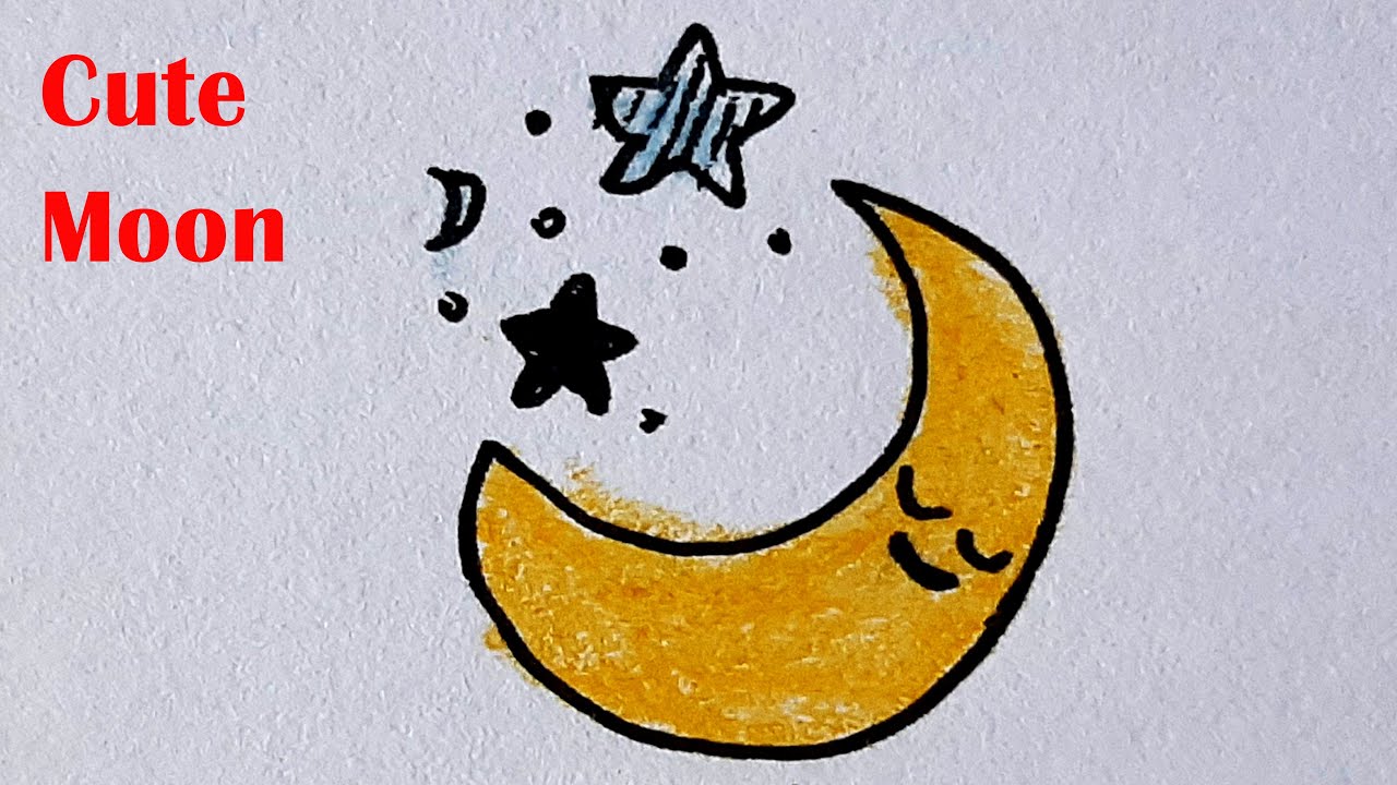 How to draw cute moon / sinoun draw so cute - YouTube