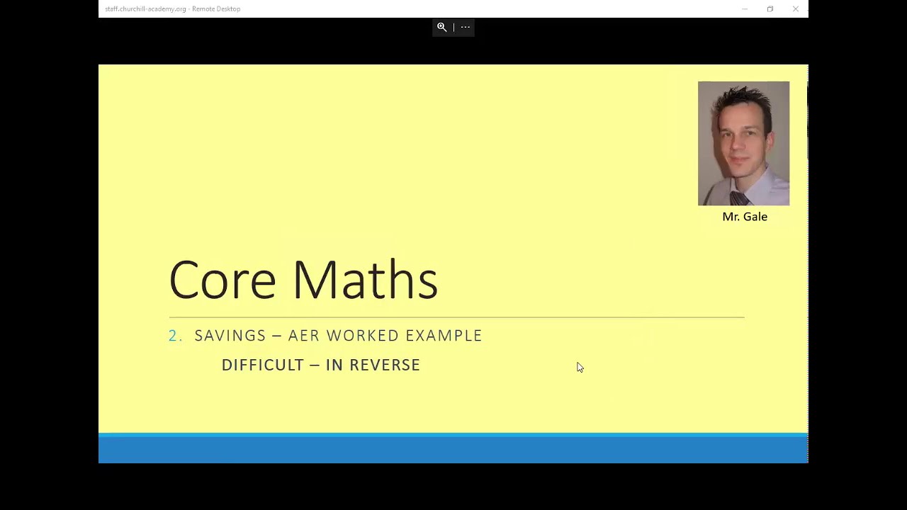 AER - Worked example of Difficult question - In reverse - Core Maths ...
