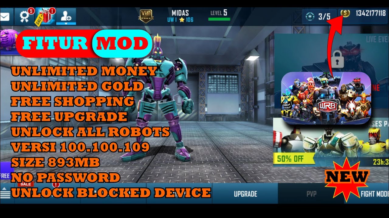 UPDATE‼️ REAL STEEL WORLD ROBOT BOXING MOD APK v100.100.109 - UNLIMITED ...