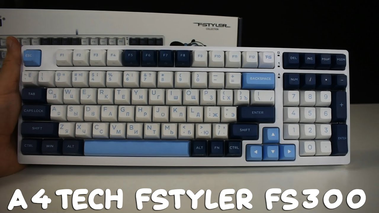 Механическая клавиатура A4Tech Fstyler FS300 распаковка и обзор - YouTube