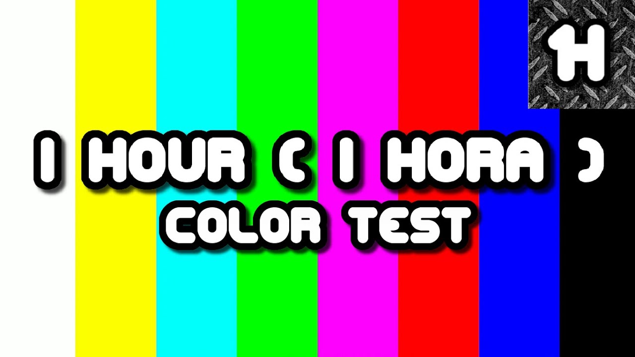 1 Hora de Teste de Cores - sem som HD 1080p, 1 hour of Test Color - no ...