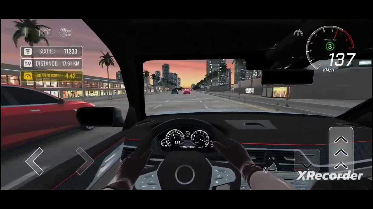 Cutting through traffic (in game) - YouTube