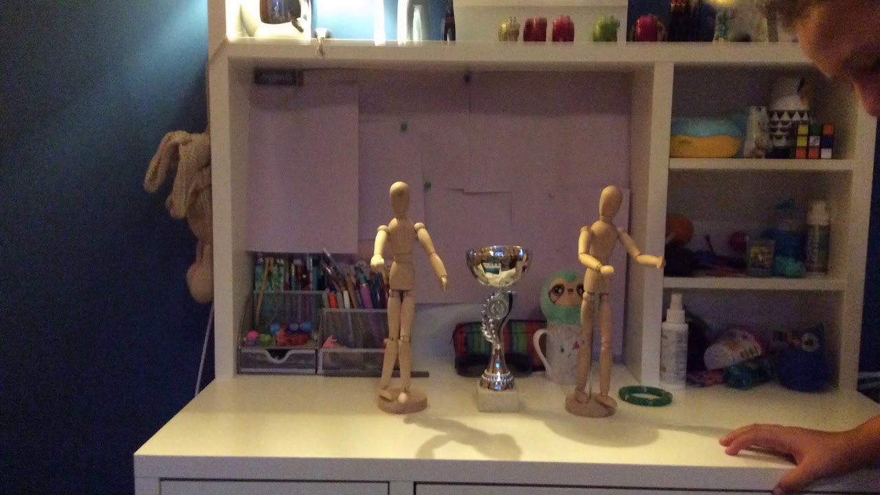 wooden figure dancing stop motion - YouTube