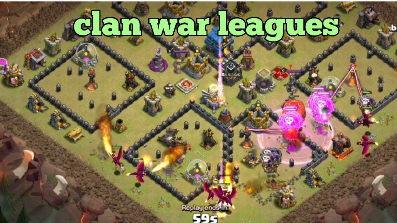 coc clan war leagues match/clash of clans - YouTube