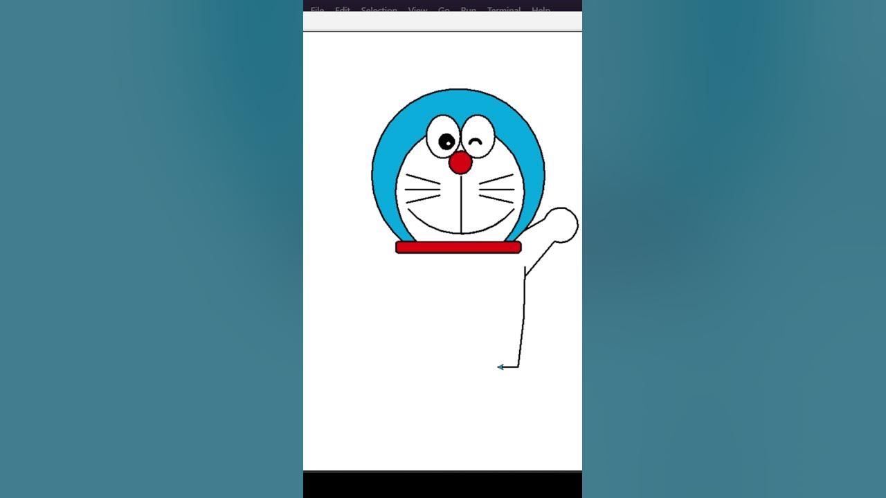 Draw Doraemon Using Python Turtle 🐼 Shorts Python Youtube