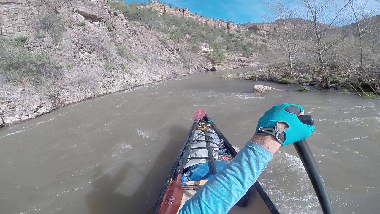 Gila River Upper Box #35 - Solo Canoe Trip - YouTube
