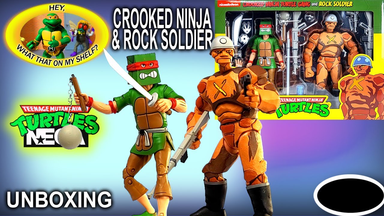 Unboxing NECA TMNT Crooked Ninja and Rock Soldier - April 13th 2023 - NECA Classic TMNT Cartoon ...