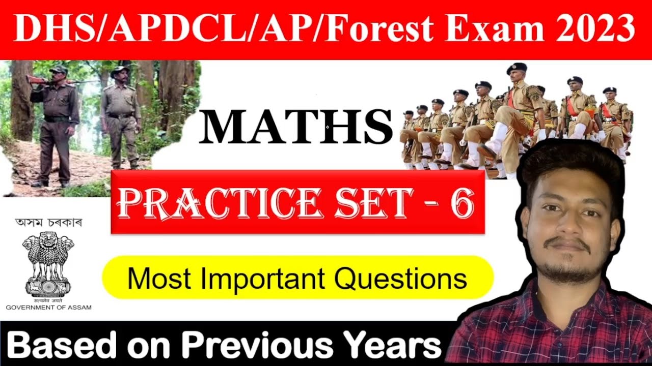 DHS, APDCL, AP, Forest Exam 2023 || Maths || Practice Set - 6 || Maths ...