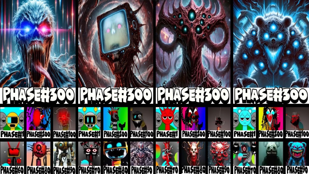 Incredibox Sprunki Phases Mix | Phase 1 VS Phase 60-70 VS 80-90 VS ...