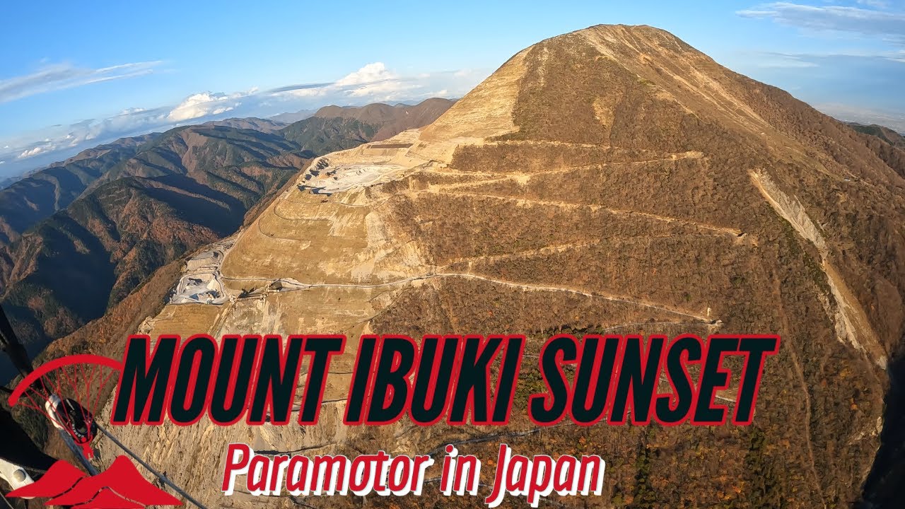 MOUNT IBUKI SUNSET PARAMOTOR IN JAPAN - YouTube