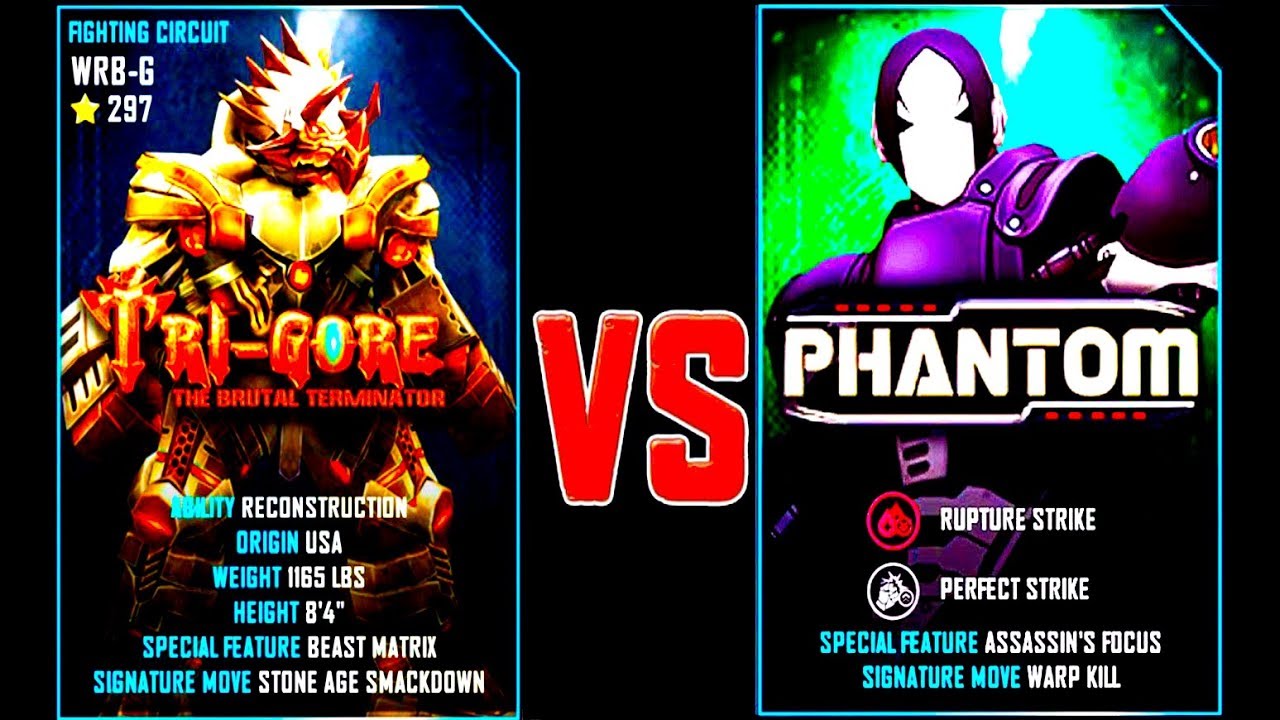 REAL STEEL WRB TRIGORE VS PHANTOM LAST UPDATE - YouTube
