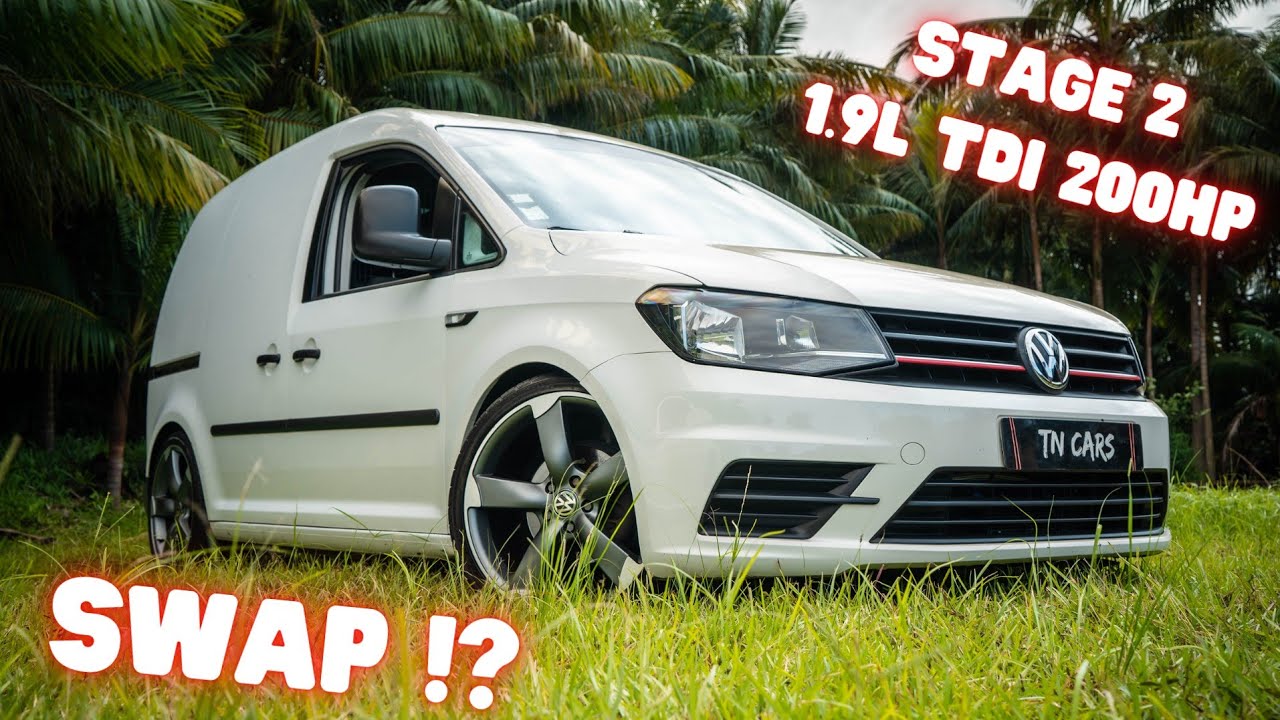 LE CADDY FOU !! (1l9 TDI poussé à 200 chevaux) SWAP !? - YouTube