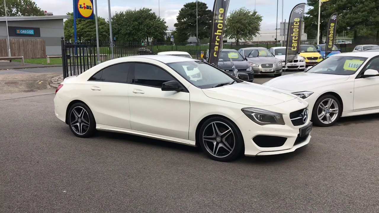 white Mercedes-Benz Cla Class 1.6 CLA180 AMG Sport - YouTube