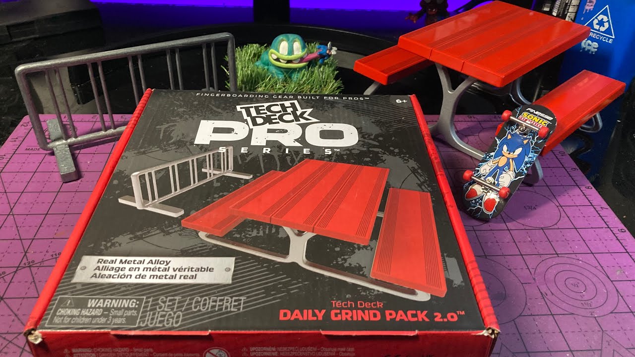 $40 Tech Deck Pro Series Picnic Table (Honest Review) -Obstacle grind ...