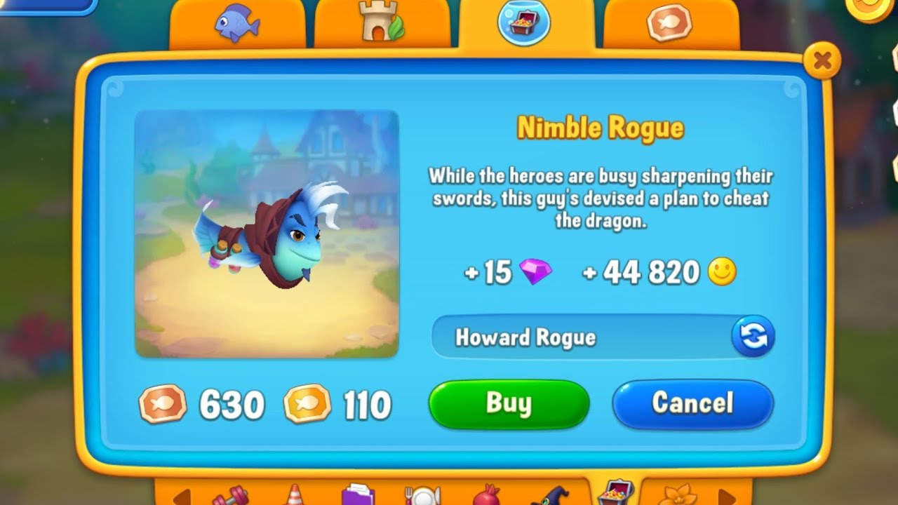 Fishdom: I open Dragon's Treasure Aquarium and buy Nimble Rogue Fish ...