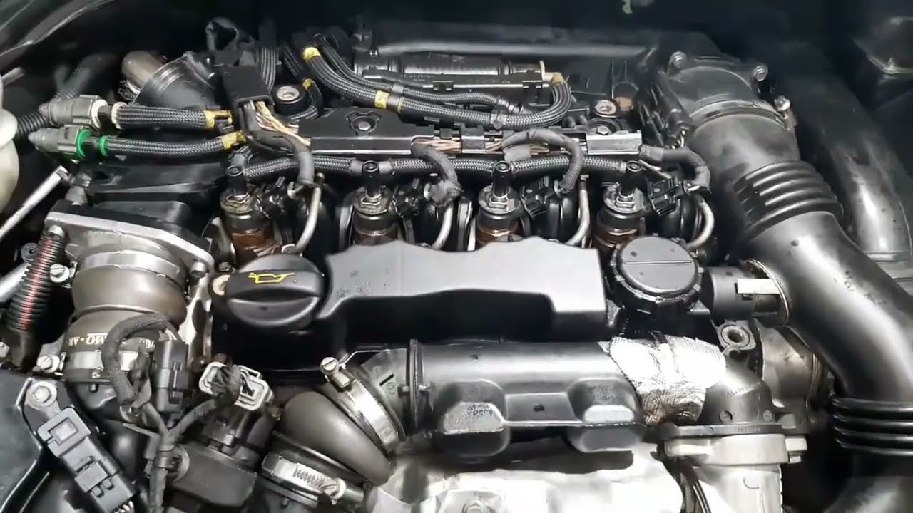 Motorsound 1.6hdi mit DEFEKTEM Injektor, der Motor läuft sehr schlecht ...