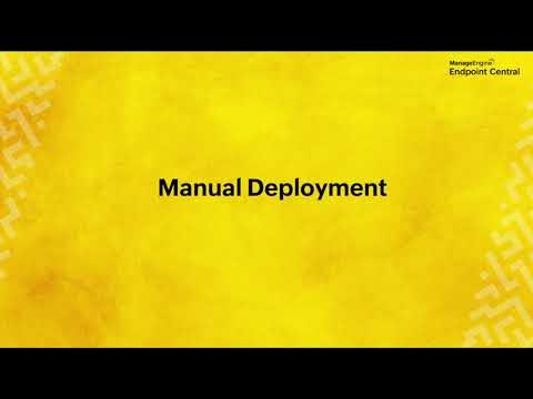 Manual Deployment | Patch Management Walkthrough | ManageEngine ...