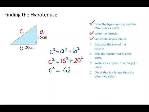 Finding the Hypotenuse Using Pythagoras' Theorem - YouTube