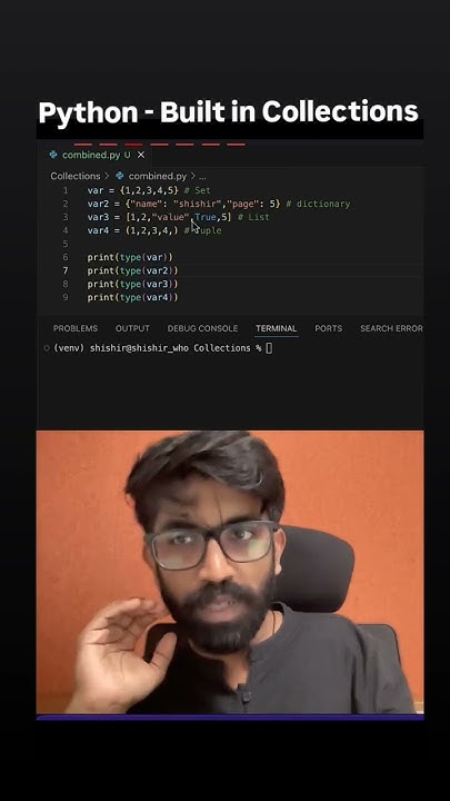 Python - Collections Part 1 | Set, Dictionary, List, Tuple #python #coding @programmatic.ly ...
