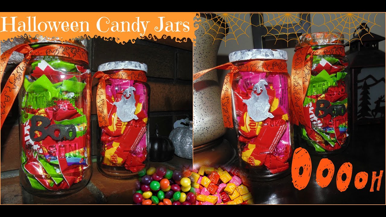 Halloween DIY Series | #2 Candy Jars | Pinterest Inspired - YouTube