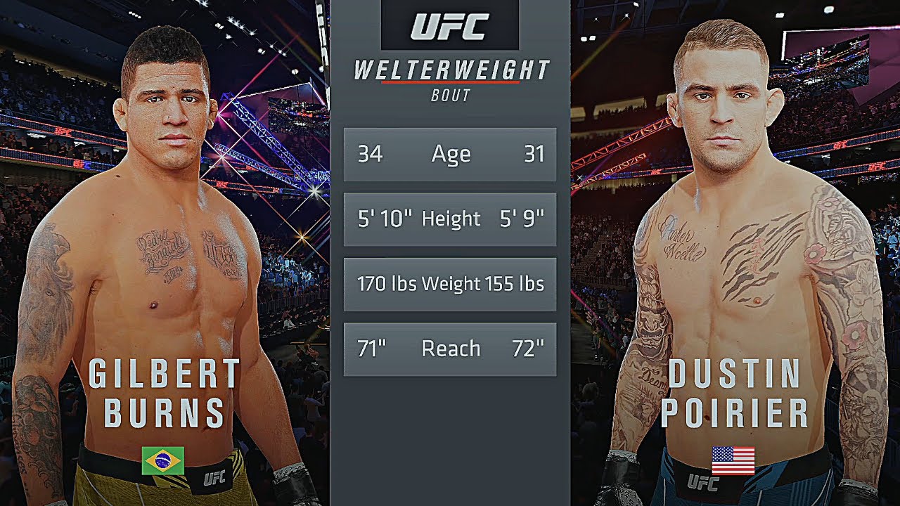 Gilbert Burns Vs. Dustin Poirier : UFC 4 Gameplay (Legendary Difficulty ...