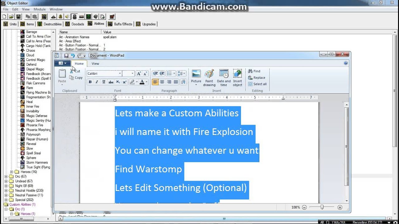 WC3 World Editor Tutorial : Custom Abilities Fire Explosion - YouTube