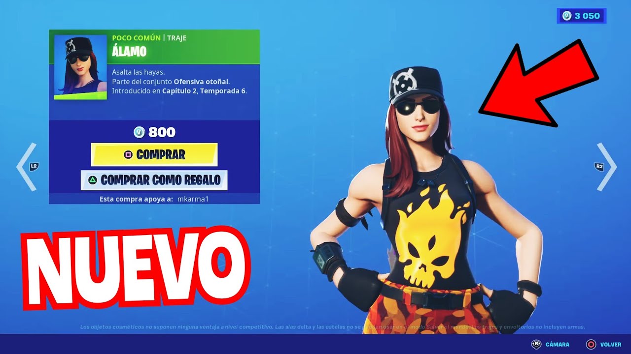 NUEVA Skin ÁLAMO en la NUEVA TIENDA FORTNITE HOY - YouTube