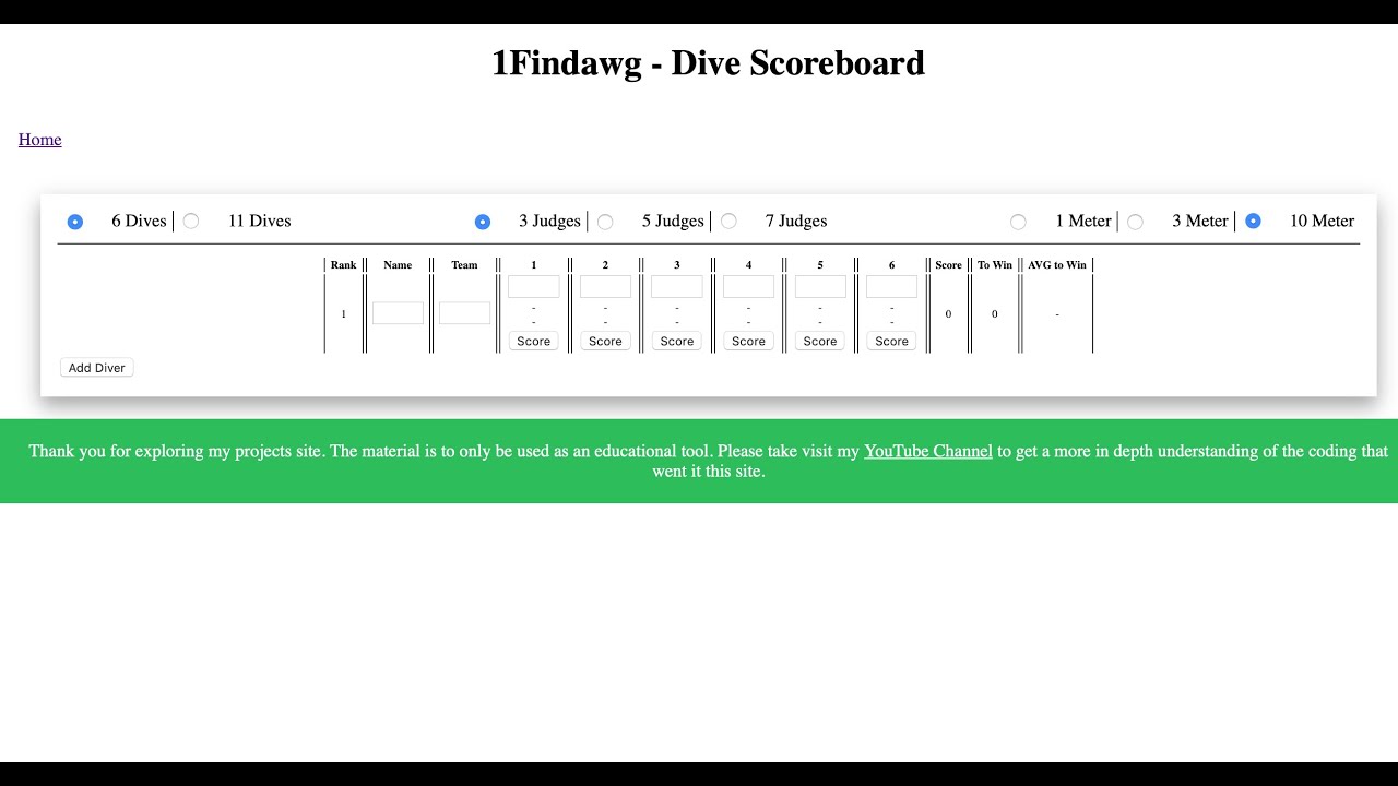 Olympic Diving - Leaderboard - YouTube