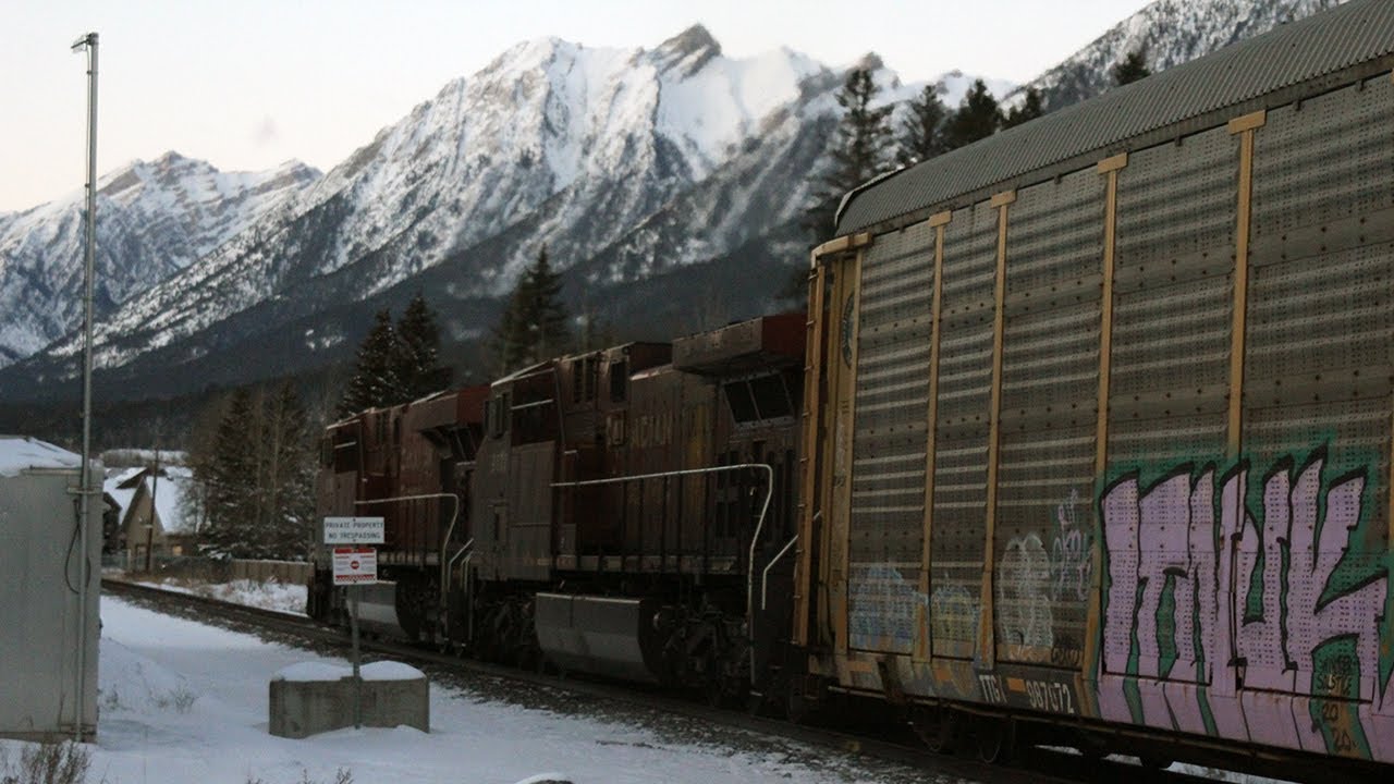 CP Priority Train no. 113 Westbound @ Canmore, AB @ mile 66.85 Laggan ...
