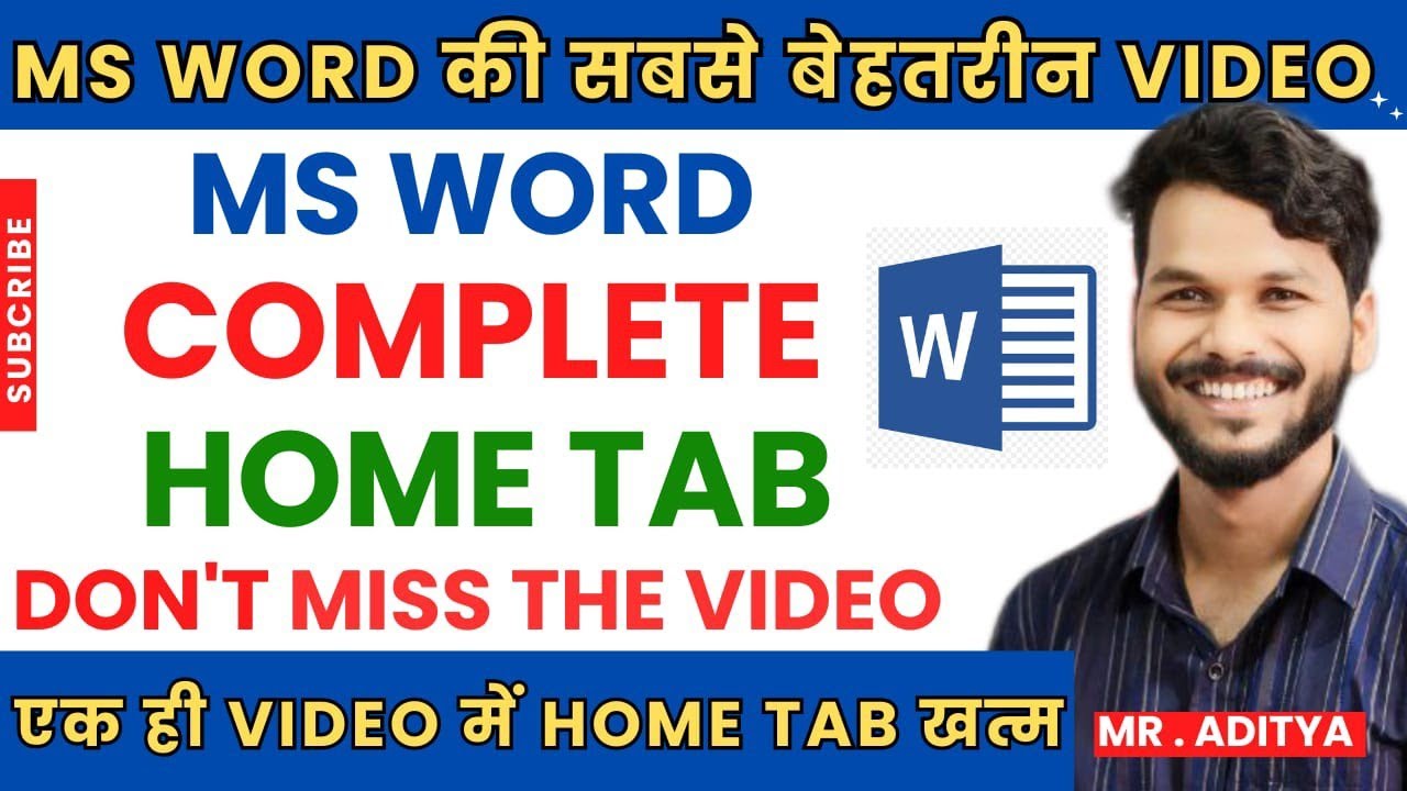 Complete MS Word Home Tab Tutorial 🔥 | Master the Basics! 📖 MS Word ...