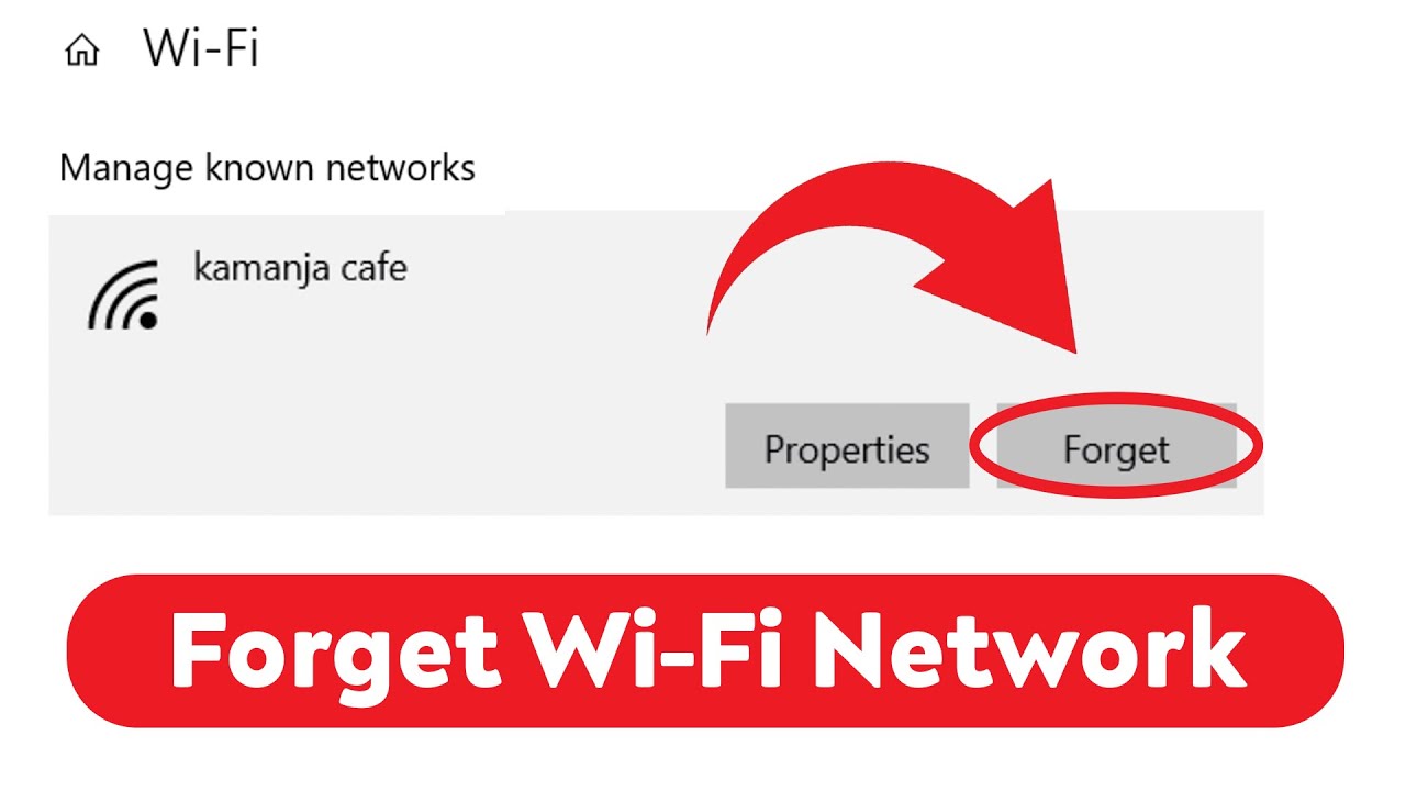 How to Forget Wi-Fi Network on Windows 10 - YouTube