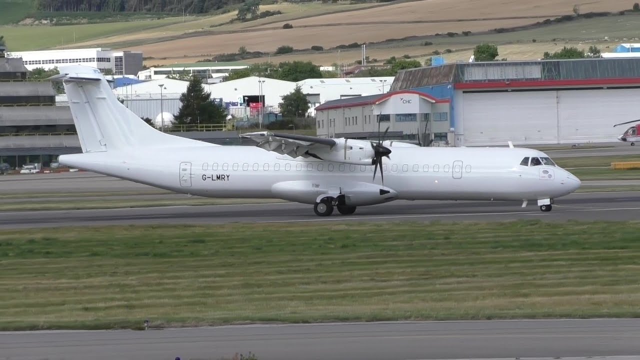 Loganair ATR72-500F Landing at Aberdeen Airport - YouTube