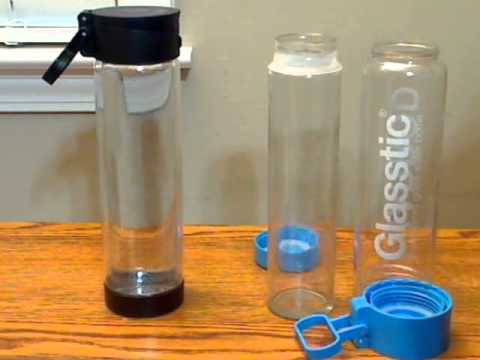 Glasstic Shatterproof Glass Water Bottle - YouTube