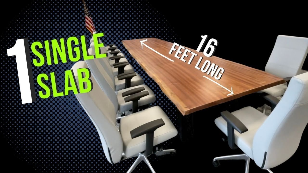 I Made the Biggest Conference Table I've EVER Seen! - Live Edge ...