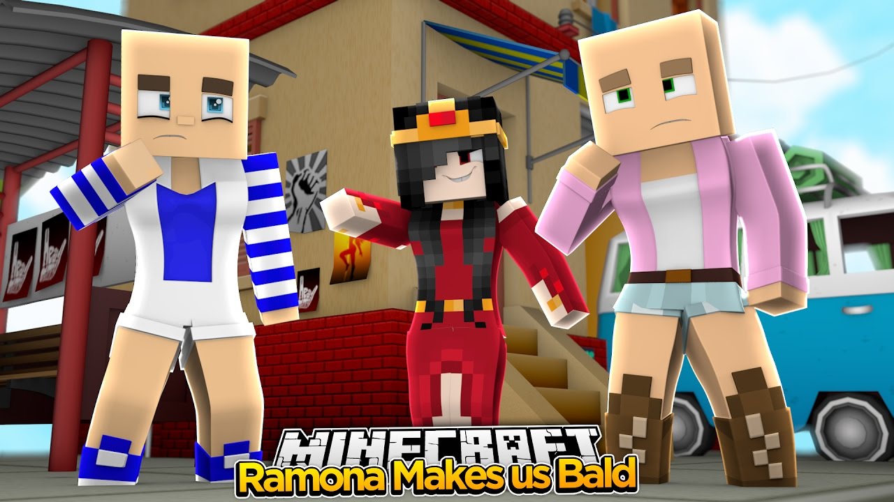 Minecraft Royal Family : RAMONA MAKES US BALD! w/ Little Kelly & Little ...