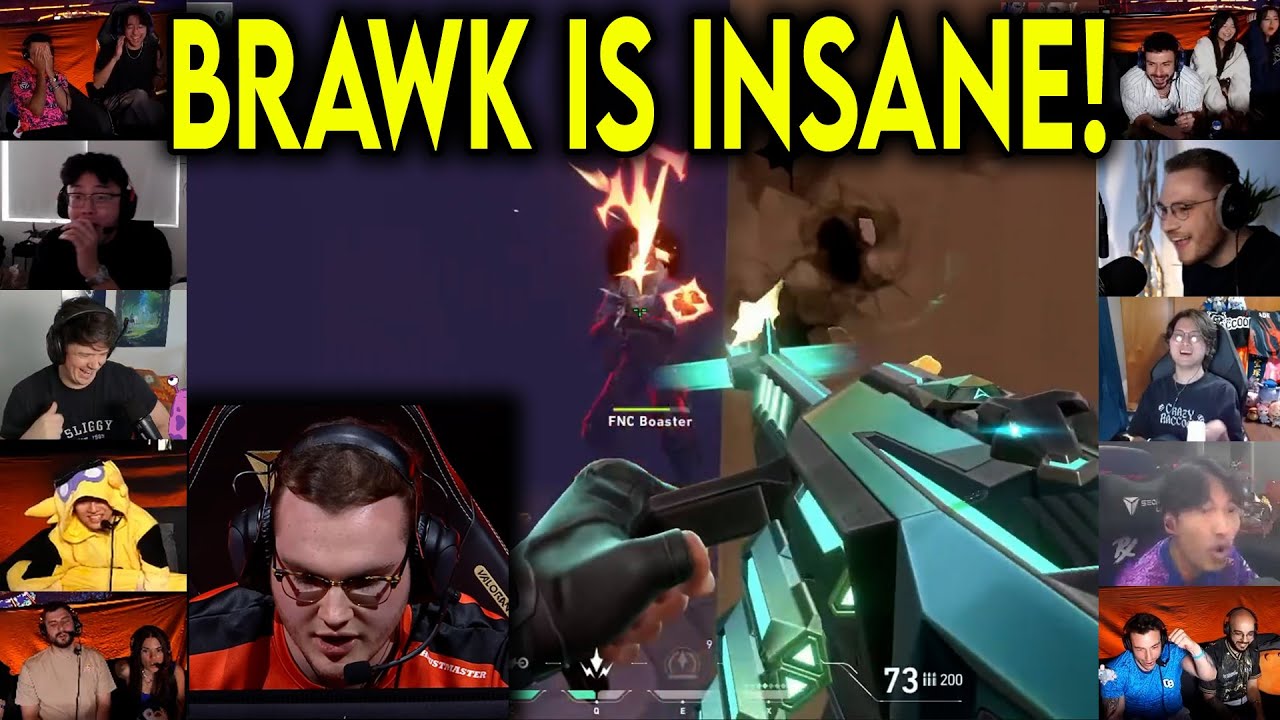 Valorant Streamers Reacts To NRG Brawk CRAZY ODIN 4k Against FNC In VCT ...