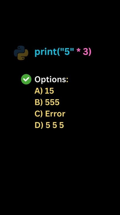 "Python Quiz: Can You Get It Right in 3 Secs?" #happycoding #lovecoding #shorts - YouTube