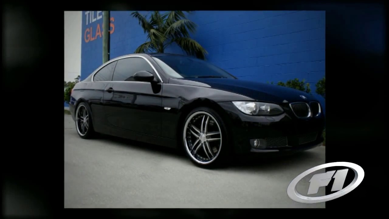 BMW 335 rolling 19" Koya Vizzo Wheels - YouTube